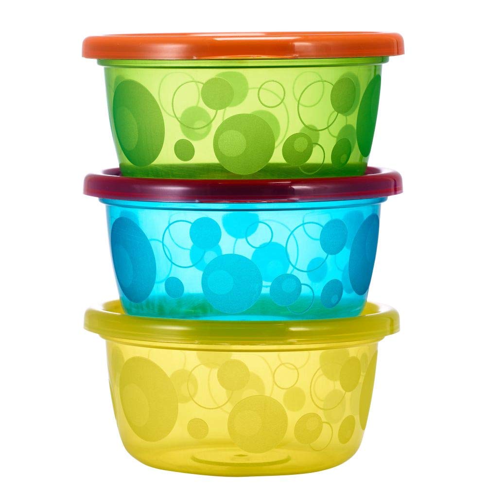 TOMY Take & Toss Toddler Bowls with Lids - 8oz, 6 pack, Colors May Vary (Y1032)