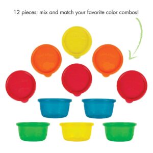 TOMY Take & Toss Toddler Bowls with Lids - 8oz, 6 pack, Colors May Vary (Y1032)