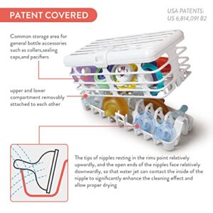 Prince Lionheart Made in USA High Capacity Dishwasher Basket for Infants Bottle Parts and Accessories 100 Percent Recycled Plastic