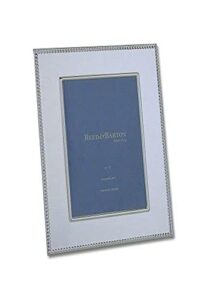 reed & barton lyndon silverplate 5" x 7" photo frame, 1.60 lb, metallic