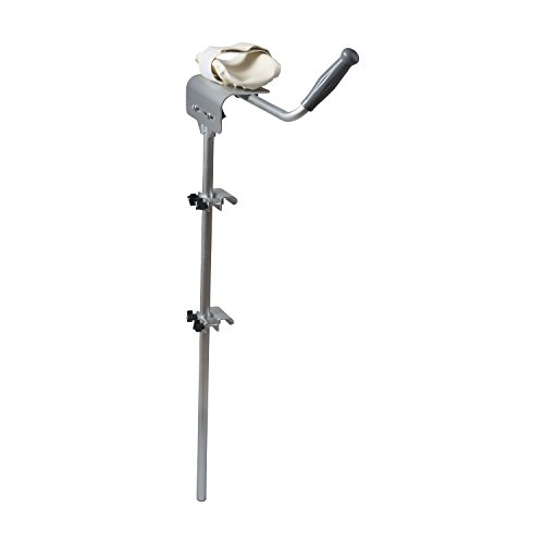 MABIS Walker Platform Attachment With Adjustable Padded Cuff, No Tools Needed, Attaches to Most Walkers, FSA and HSA Eligible, Made of Lightweight Aluminum, Silver