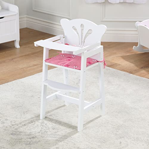 KidKraft Lil' Doll High Chair, Gift for Ages 3+,White