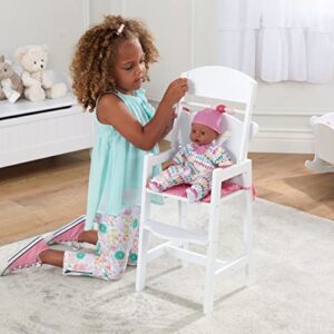 KidKraft Lil' Doll High Chair, Gift for Ages 3+,White