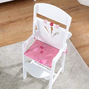 KidKraft Lil' Doll High Chair, Gift for Ages 3+,White