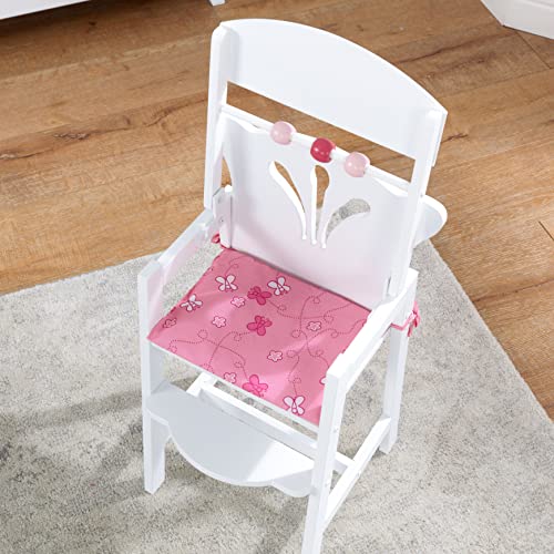 KidKraft Lil' Doll High Chair, Gift for Ages 3+,White