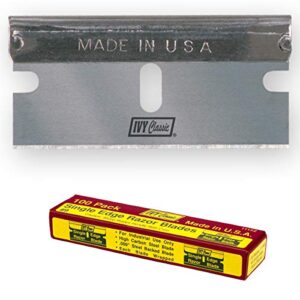 IVY Classic 11182 Single-Edge Razor Blades, USA, 100 Pack