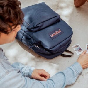 JanSport SuperBreak One Backpack Navy - Durable, Lightweight Bookbag with 1 Main Compartment, Front Utility Pocket with Built-in Organizer - Premium Backpack