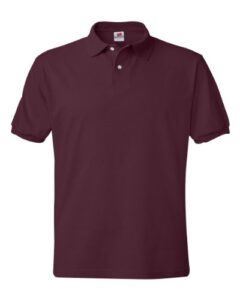 men's 7 oz hanes stedman cotton pique polo (maroon/ medium)