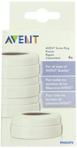 philips avent bpa free classic bottle screw rings, 4-pack