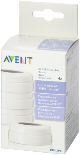 Philips AVENT BPA Free Classic Bottle Screw Rings, 4-Pack