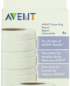 Philips AVENT BPA Free Classic Bottle Screw Rings, 4-Pack