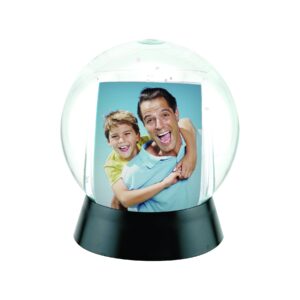 photo snow globe with black base