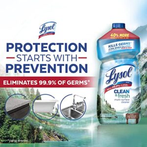 Lysol Multi-Surface Cleaner, Sanitizing and Disinfecting Pour, to Clean and Deodorize, Cool Adirondack Air, 40oz