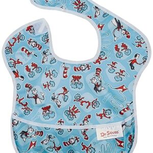 Bumkins Dr Seuss SuperBib, Baby Bib, Waterproof, Washable, Stain and Odor Resistant, 6-24 Months (Pack of 3) - Green Eggs, Yellow Fish, Cat In The Hat