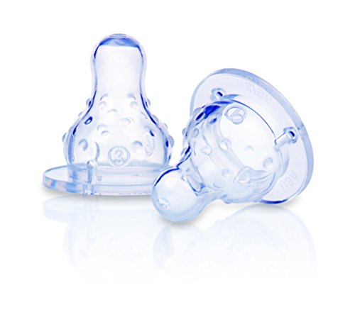 Nuby 2-Pack Three Flow Standard Neck Nipples