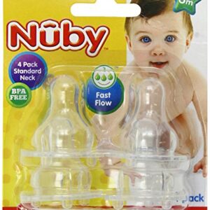 Nuby 4-Pack Standard Neck Fast Flow Nipples