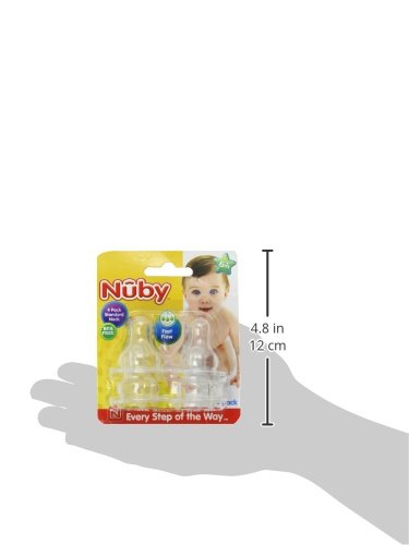 Nuby 4-Pack Standard Neck Fast Flow Nipples