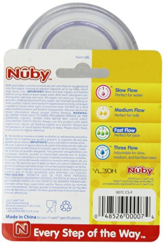 Nuby 4-Pack Standard Neck Fast Flow Nipples