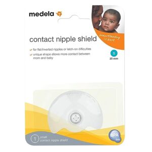 medela contact nipple shield, 20mm small, nippleshield for breastfeeding with latch difficulties or flat or inverted nipples, made without bpa