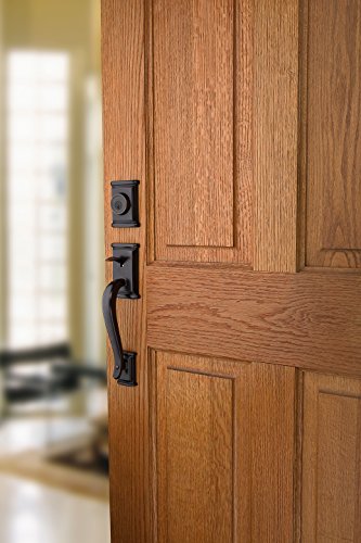 Kwikset 98001-098 Ashfield Single Cylinder Handleset w/Ashfield Lever featuring SmartKey in Venetian Bronze