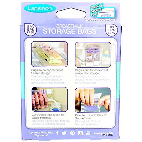 Lansinoh Breast Milk Storage Bags, 50 Count