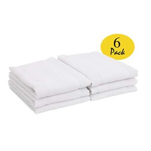 Dundee Burp Cloths/Diapers, White , 14.5x20.5 Inch (Pack of 6)