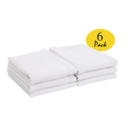 Dundee Burp Cloths/Diapers, White , 14.5x20.5 Inch (Pack of 6)