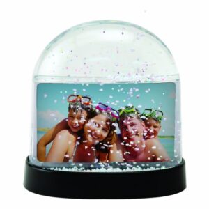 horizontal photo snow globe