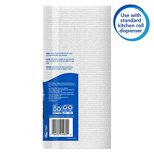 Scott Kitchen Paper Towels (41482) with Fast-Drying Absorbency Pockets, Perforated Standard Paper Towel Rolls, 128 Sheets/Roll, 20 Rolls/Case