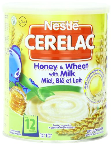 Nestle Cerelac, Honey and Wheat with Milk (From 12 Months), 14.11-Ounce Cans (Pack of 4)