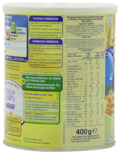 Nestle Cerelac, Honey and Wheat with Milk (From 12 Months), 14.11-Ounce Cans (Pack of 4)