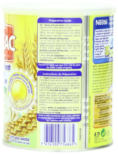 Nestle Cerelac, Honey and Wheat with Milk (From 12 Months), 14.11-Ounce Cans (Pack of 4)