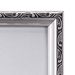 Malden International Designs Fashion Metals Bezel Wooden Picture Frame, 8x10, Silver