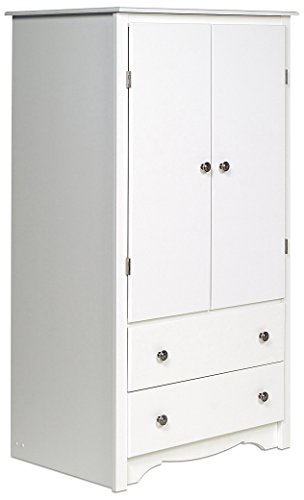 Prepac Monterey, 2-Door Armoire, White