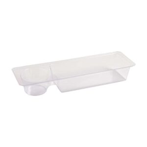 healthsmart walker storage basket insert with cup holder, clear, 15 x 4.5 x 2.5, walker accessories basket removable insert