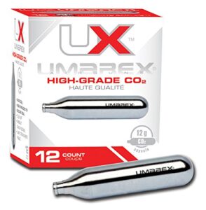 umarex high-grade co2 cartridges for pellet guns, bb guns and airsoft guns, 12 gram (pack of 12)