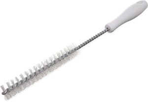 sparta 4018002 spectrum plastic valve & fitting straight brush, spout brush, bottle cleaner brush with polyester bristles for cleaning, kitchens, tight spaces, 15 inches, white