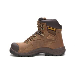 cat footwear men's diagnostic hi st work boot, dark beige, 10