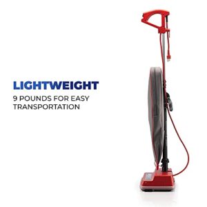 Oreck Commercial Upright Bagged Vacuum Cleaner, Lightweight, 40ft Power Cord, U2000R1, Grey/Red