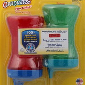 Gerber Graduates Fun Grips Hard Spout Sippy Cup (Colors may vary), 10-Ounce, 2 cups