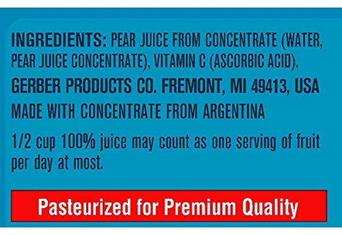 Gerber 100% Pear Juice, 32 FL Ounce (Pack of 6)