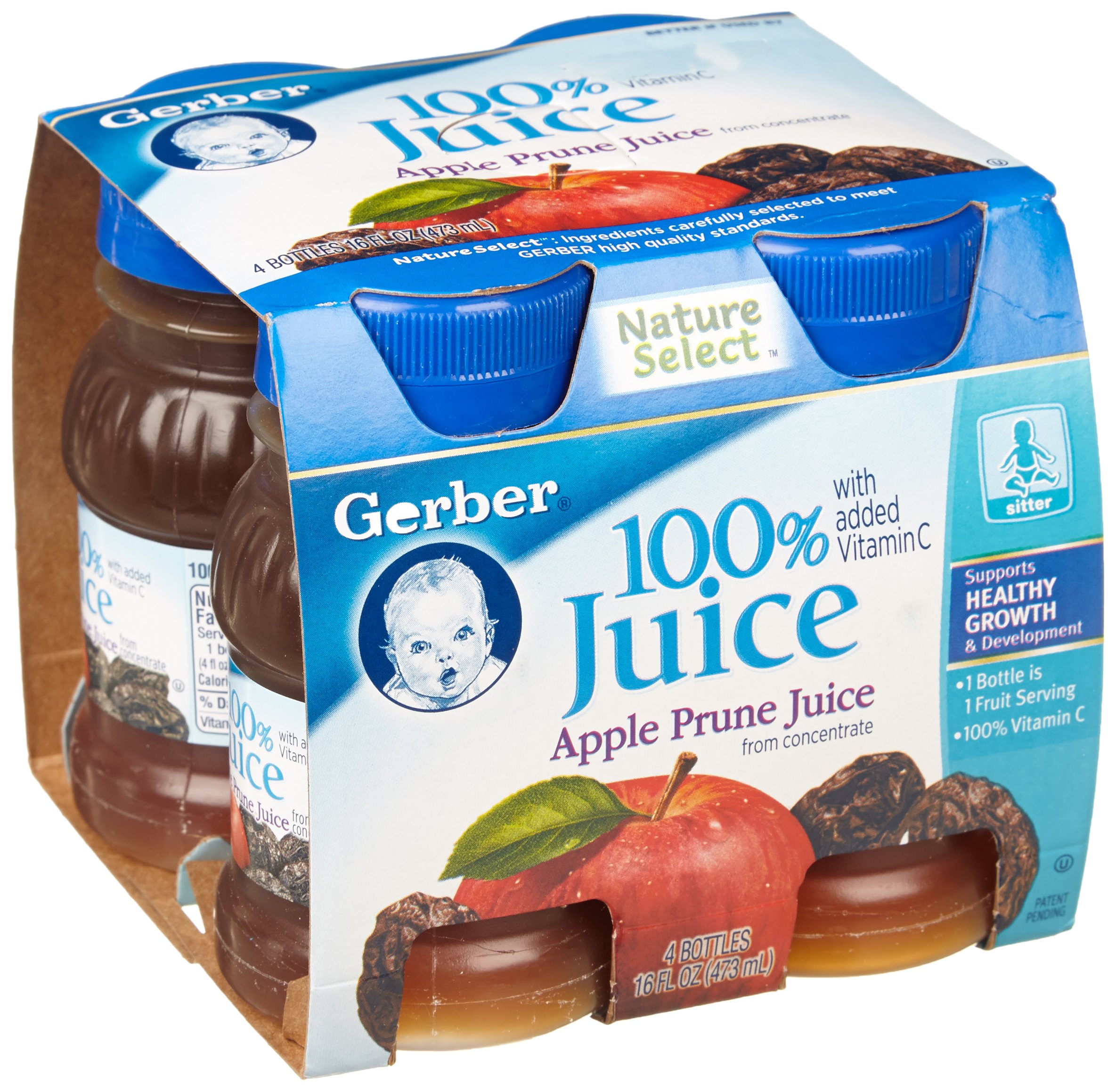 Gerber+Juices+Apple+Prune+4+Oz+-+6+Pack