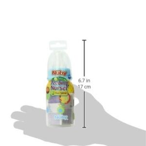 Nuby Printed Non-Drip Bottle, 4 Ounce, 1 Pack of 1 Bottle, Colors May Vary