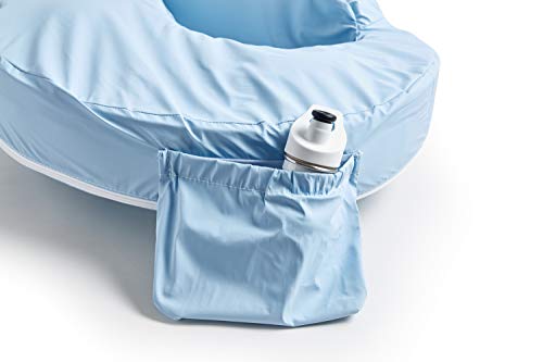 My Brest Friend Professional Nursing Pillow | Ergonomic Breastfeeding Pillows | Ideal for Lactation Consultants, NICUs & More | Breastfeeding Essentials | Handy Side Pocket & Easily Wipes Clean, Blue