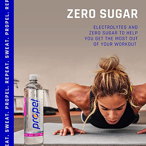 Propel Berry, Zero Calorie Sports Drinking Water with Electrolytes and Vitamins C&E, 16.9 Fl Oz, Pack of 12