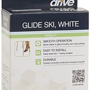 Drive Medical 10110 Walker Wheel Ski Glides, White