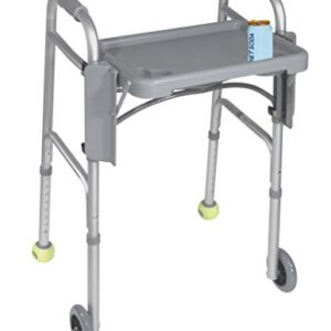 Drive Medical 10125 Walker Tray with Cup Holders, Gray