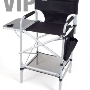 Earth Products Store - Executive VIP Tall Directors Chair w/Folding Side Table and Zippered Carry Bag - 31" Seat Height - Lightweight - 375LBS (MAX Load)