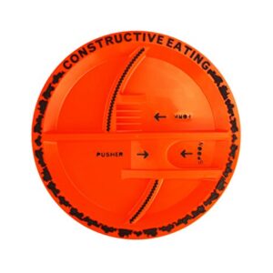 Constructive Eating Made in USA Construction Plate for Toddlers, Infants, Babies and Kids - Made With Materials Tested for Safety