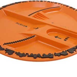 Constructive Eating Made in USA Construction Plate for Toddlers, Infants, Babies and Kids - Made With Materials Tested for Safety